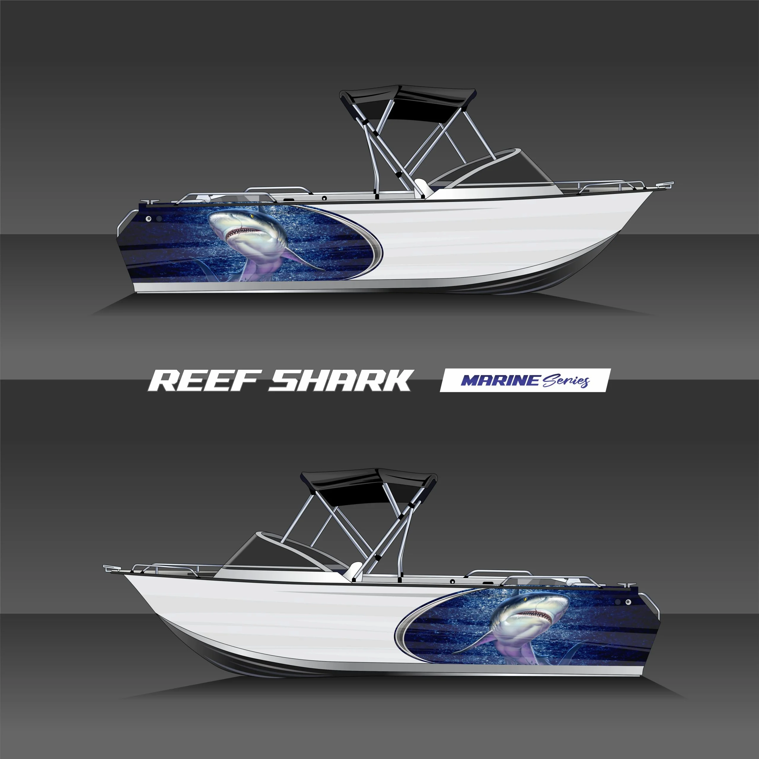 Partial Wrap Kit – Reef Shark Design – Allstar Decal House