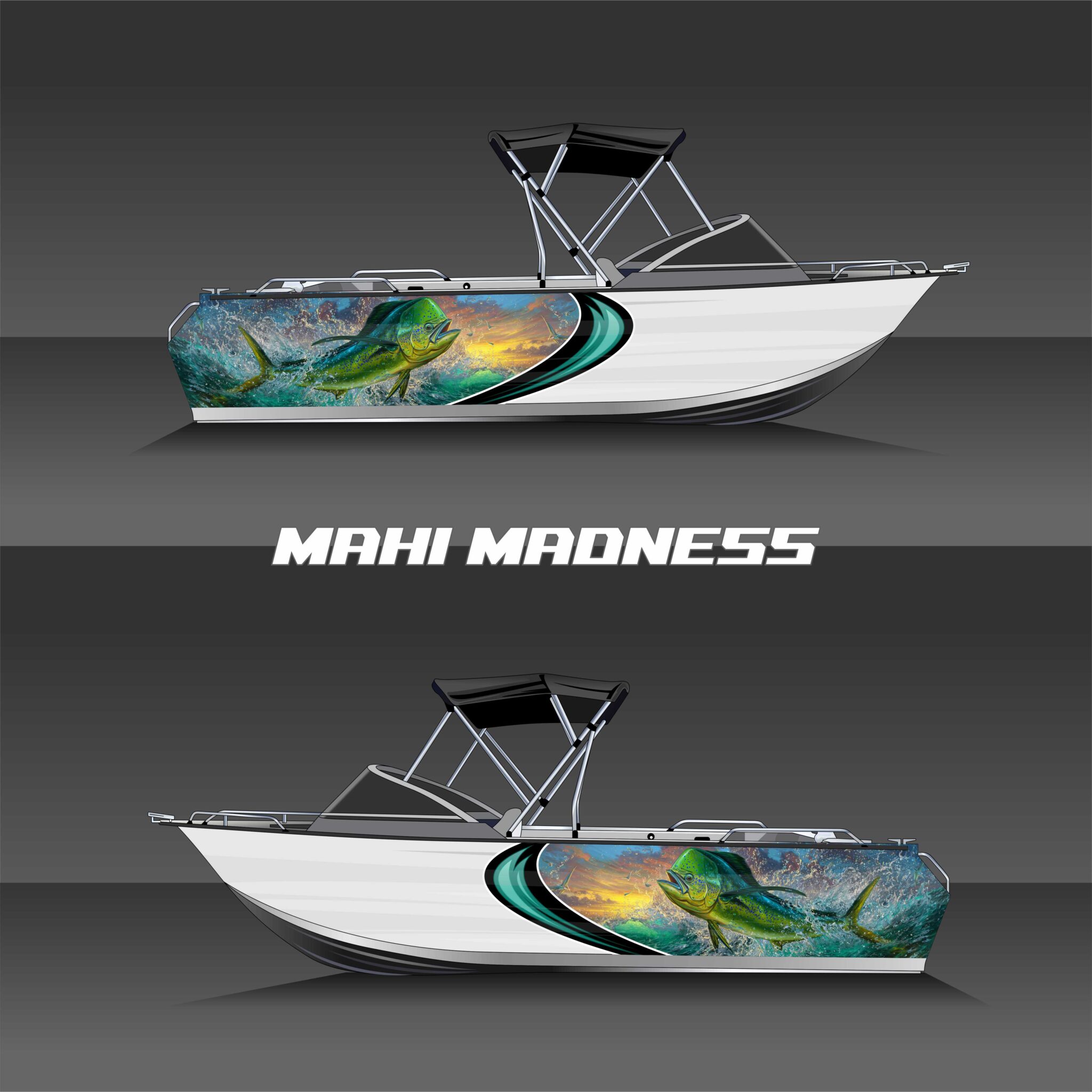 Partial Wrap Kit – Mahi Madness – Allstar Decal House